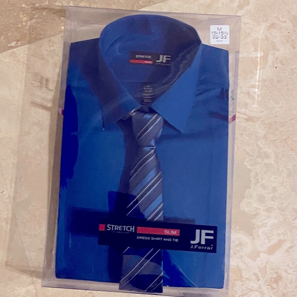 jf j.ferrar | Shirts | Mens Jf Jferrar Dress Shirt And Tie | Poshmark